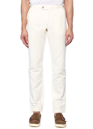 Beymen Collection Erkek Ekru Kemer Detaylı Pilili Pantolon Beyaz 46 IT