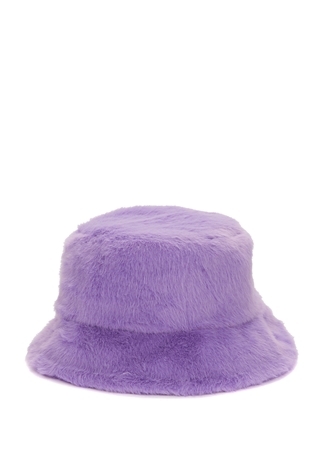 Stand Kadın Wera Lila Suni Kürk Şapka Mor S EU