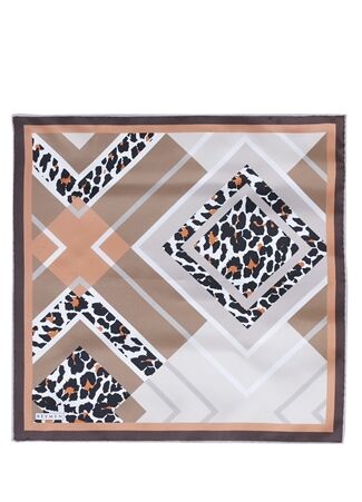 Beymen Kadın Vizon Desenli Twill İpek Fular Bej EU Beymen Kadın Vizon Desenli Twill İpek Fular Bej EU