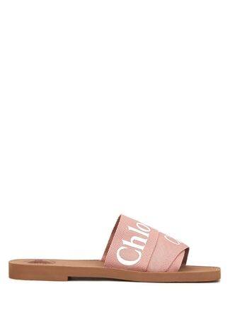 Chloe Kadın Pembe Logo Baskılı Terlik 36 EU