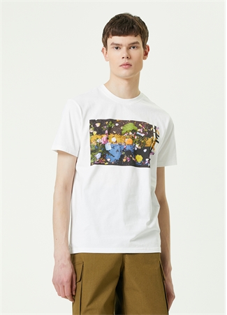 Kenzo Erkek Beyaz Figür Baskılı Logolu T-shirt S EU Kenzo Erkek Beyaz Figür Baskılı Logolu T-shirt S EU