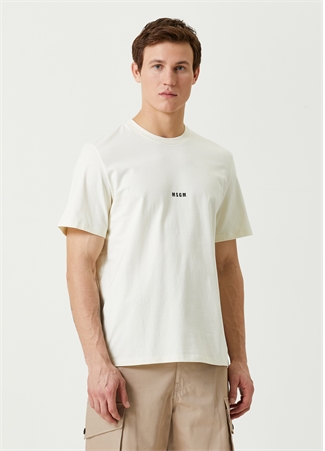 Msgm Erkek Beyaz Kontrast Logo Detaylı T-shirt XL EU Msgm Erkek Beyaz Kontrast Logo Detaylı T-shirt XL EU