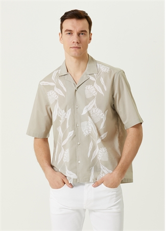 Boss Erkek Regular Fit Bej Kısa Kollu Gömlek M Eu