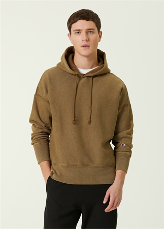 Champion Erkek Haki Kapüşonlu Sweatshirt S EU Champion Erkek Haki Kapüşonlu Sweatshirt S EU