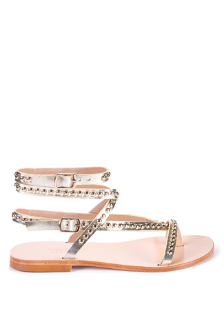 Mygaya Kadın Cosmic Gold Deri Sandalet Altın Rengi 38 Eu