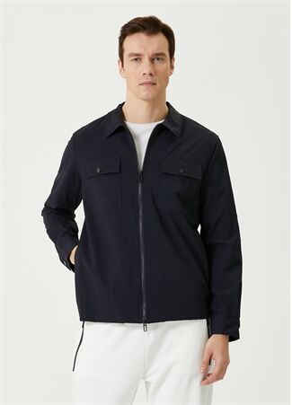 Network Erkek Slim Fit Lacivert Dış Gömlek L EU