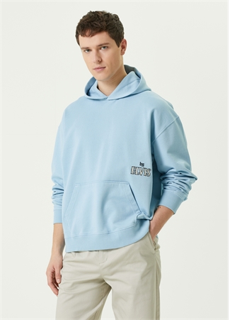 Scotch & Soda Erkek Mavi Kapüşonlu Fotoğraf Baskılı Sweatshirt S EU Scotch & Soda Erkek Mavi Kapüşonlu Fotoğraf Baskılı Sweatshirt S EU