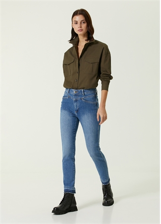 Network Kadın Slim Fit Mavi Denim Pantolon 25 EU Network Kadın Slim Fit Mavi Denim Pantolon 25 EU