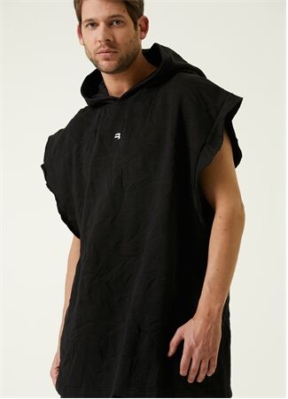 Balenciaga Erkek Siyah Kapüşonlu Kolsuz Sweatshirt S EU