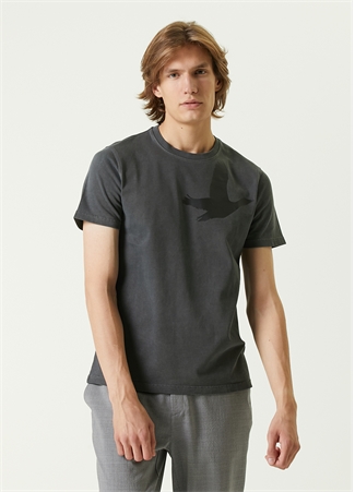 Beymen Club Erkek Antrasit Büyük Kuş Logolu T-shirt Gri S Beymen Club Erkek Antrasit Büyük Kuş Logolu T-shirt Gri S