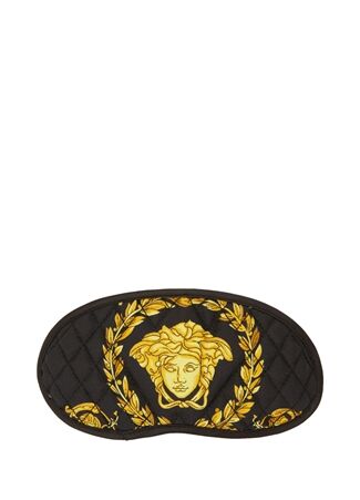 Versace Siyah Medusa Detaylı İpek Göz Bandı EU Versace Siyah Medusa Detaylı İpek Göz Bandı EU
