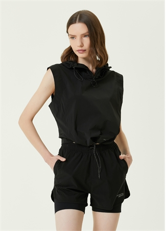 Academia Kadın Siyah Kapüşonlu Kolsuz Rüzgarlık Mont S EU Academia Kadın Siyah Kapüşonlu Kolsuz Rüzgarlık Mont S EU